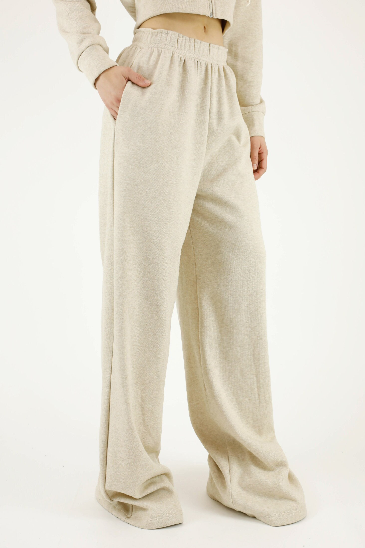 Oversized Wide Leg Cotton Fleece Sweatpants - Made in USA - Etsy