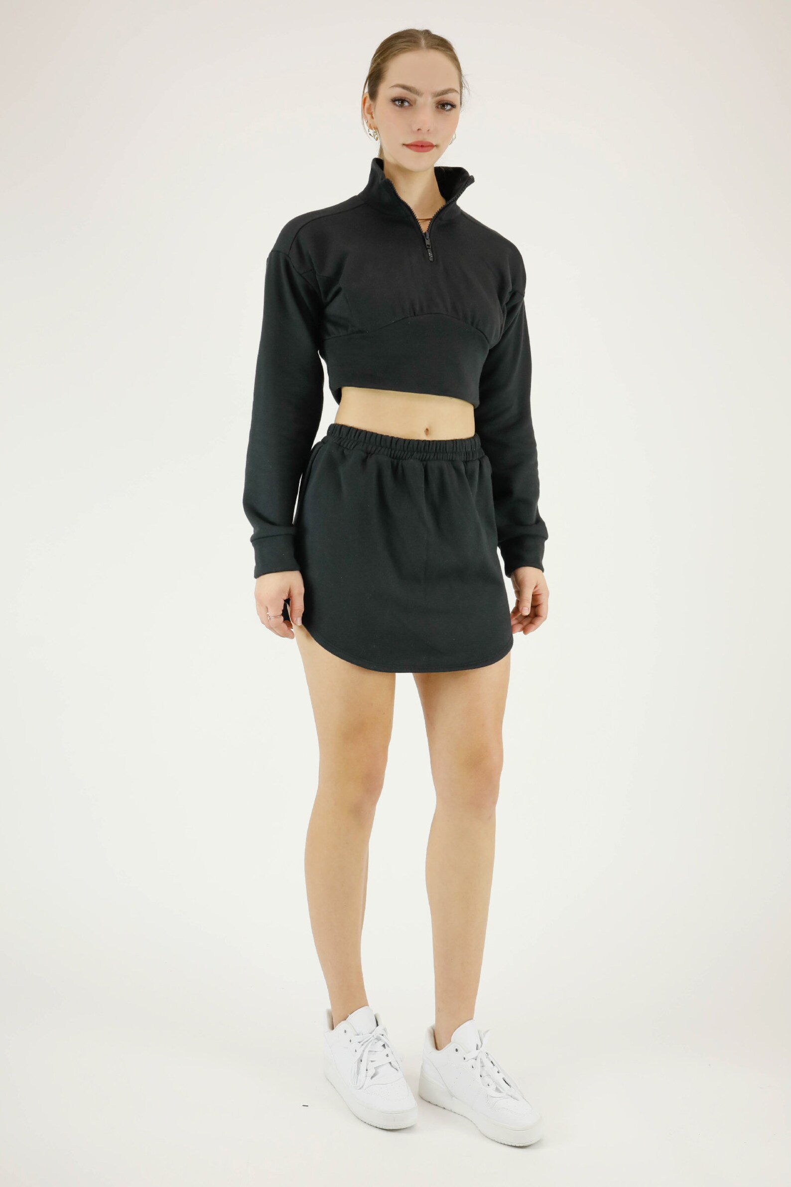 Cropped Cotton Fleece Quarter Zip Sweatshirt - Made in USA - Etsy