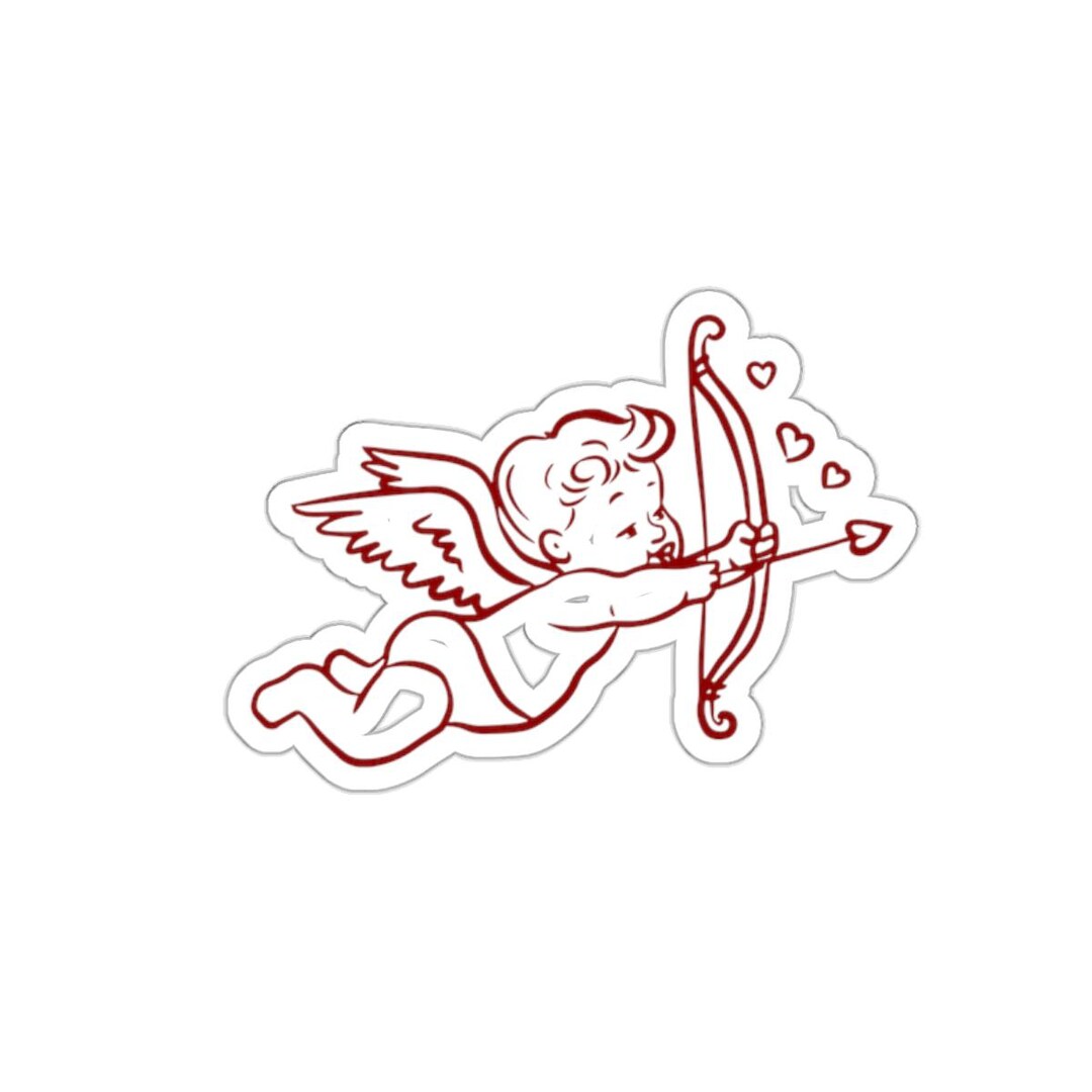 Cupid Archer Die-cut Stickers | Valentine Arrow Cherub Sticker - Etsy