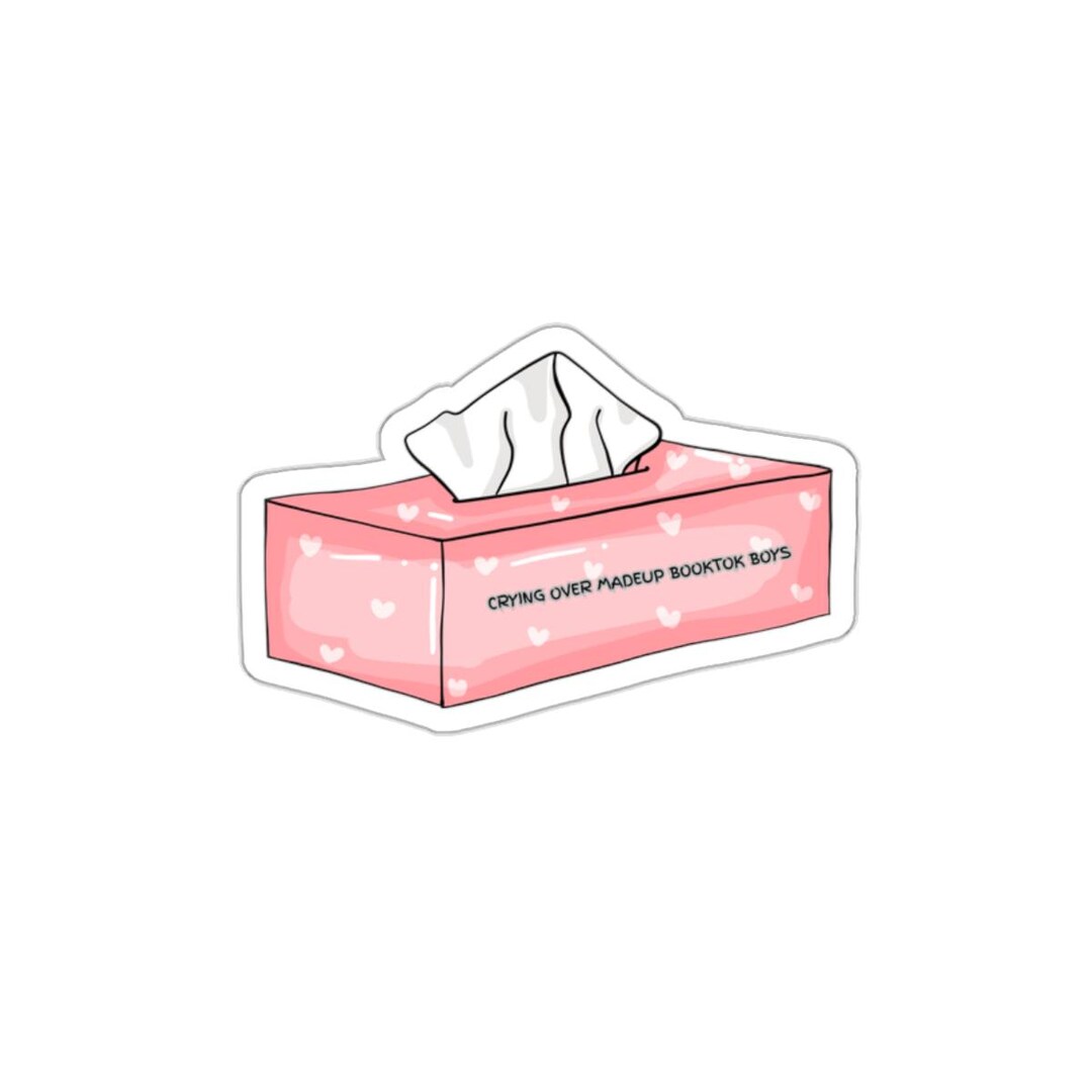 Pink Tissue Box Die-cut Sticker | Kawaii Heart Pattern, Sad Aesthetic ...