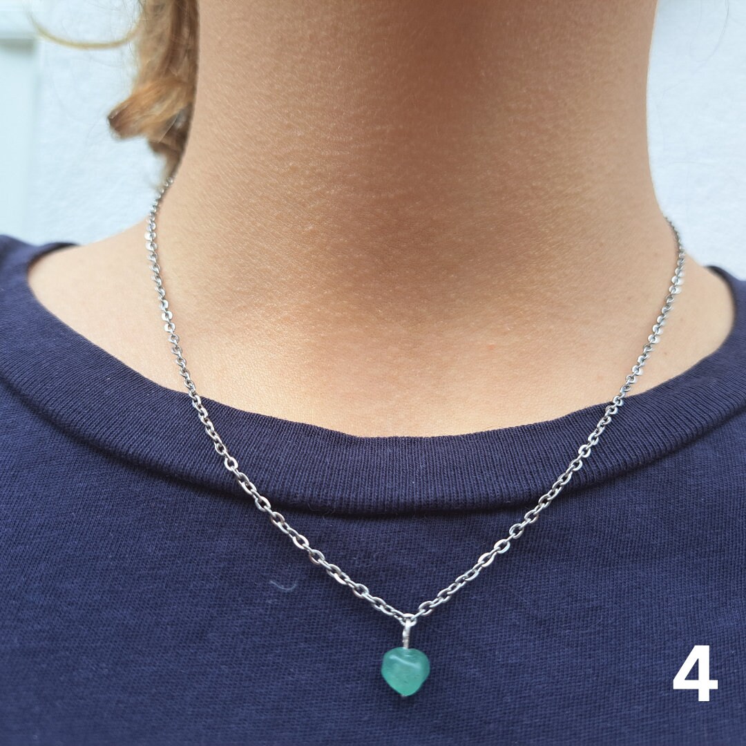 Crystal Gemstone Necklace Charm Crystal Necklace Single Gemstone ...