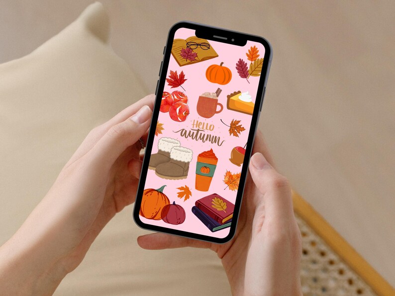 Autumn Phone Wallpaper Cute Autumn Aesthetic Phone Wallpaper Seasonal ...