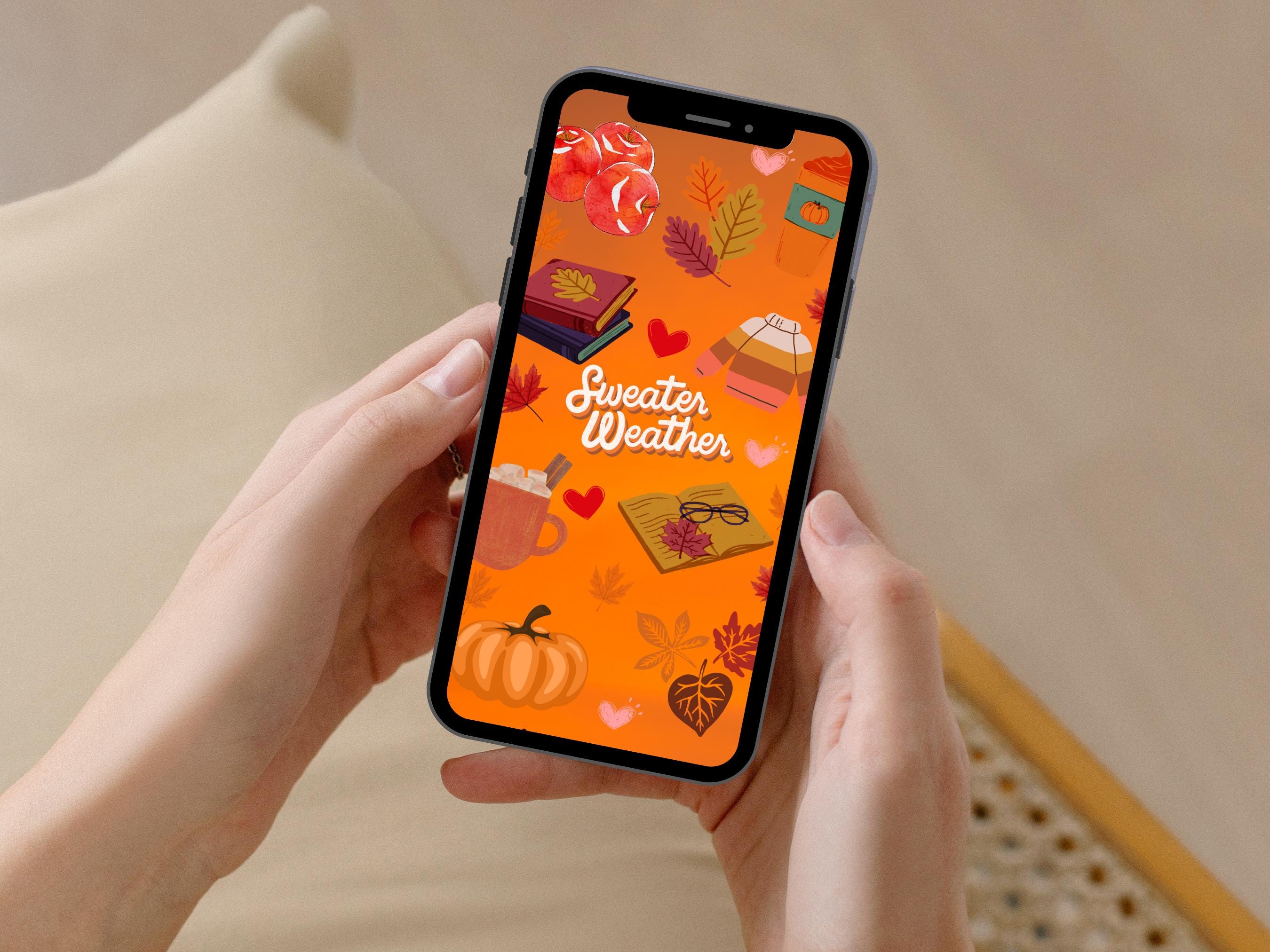 Autumn Phone Wallpaper Cute Autumn Aesthetic Phone Wallpaper Seasonal ...