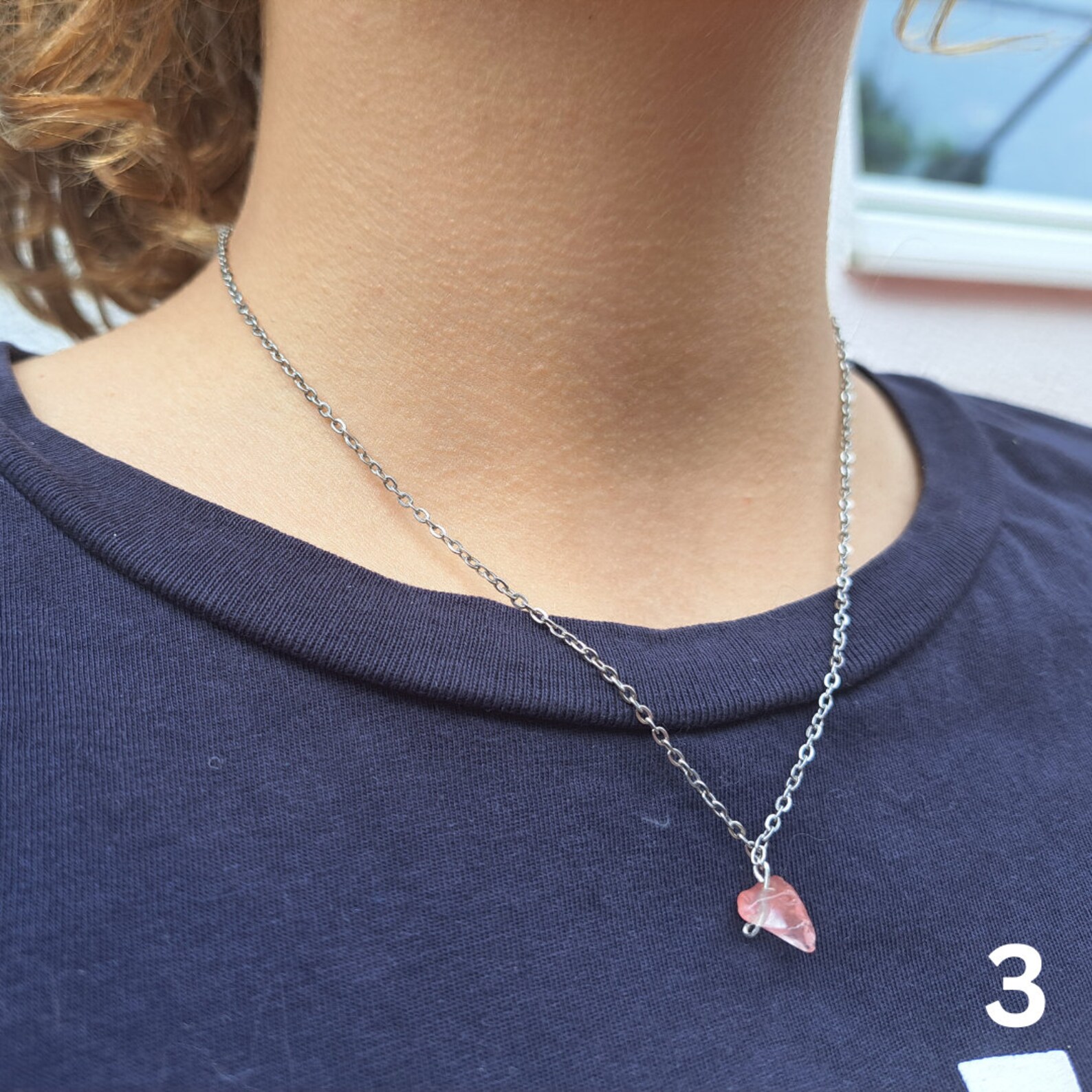 Crystal Gemstone Necklace - Charm Crystal Necklace - Single Gemstone ...