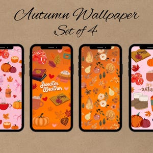 Autumn Phone Wallpaper Cute Autumn Aesthetic Phone Wallpaper Seasonal ...
