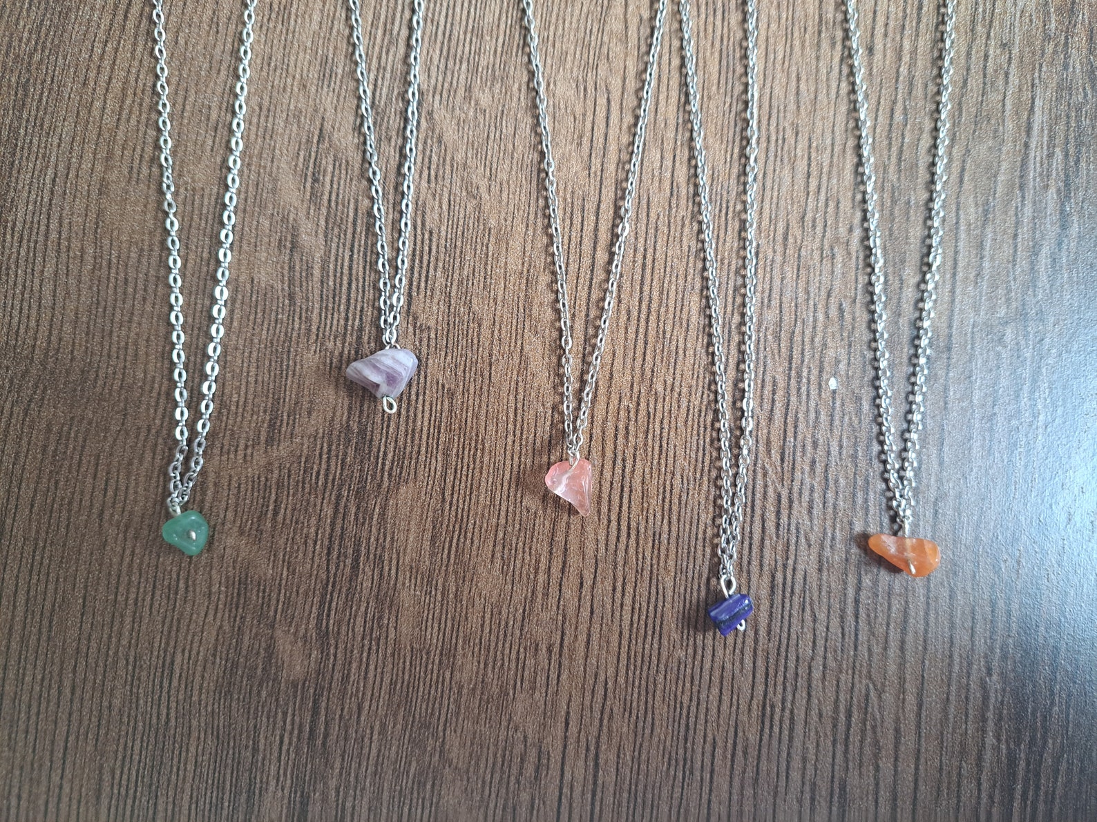 Crystal Gemstone Necklace - Charm Crystal Necklace - Single Gemstone ...
