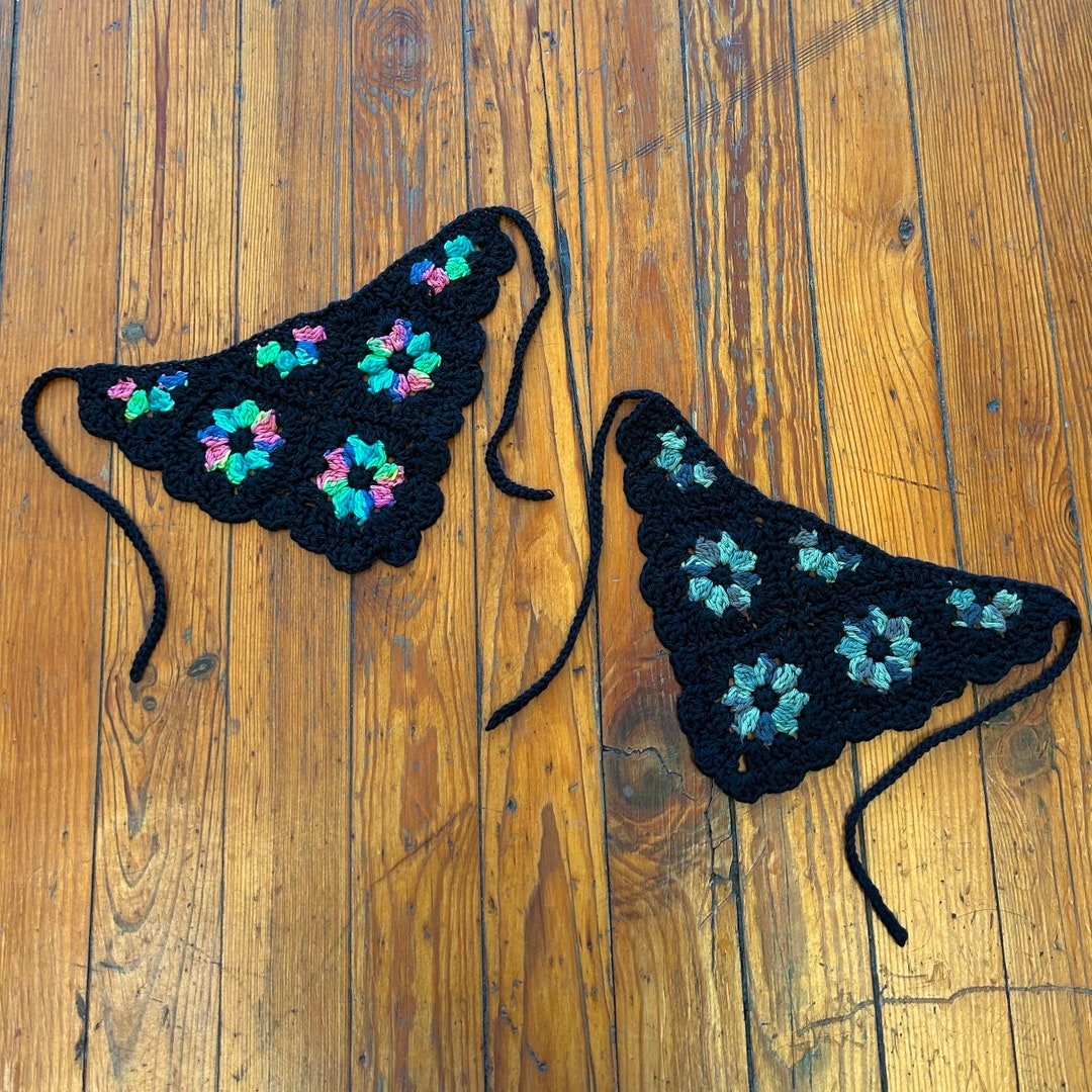 Multicolored Flower Bandana 100% Cotton - Etsy