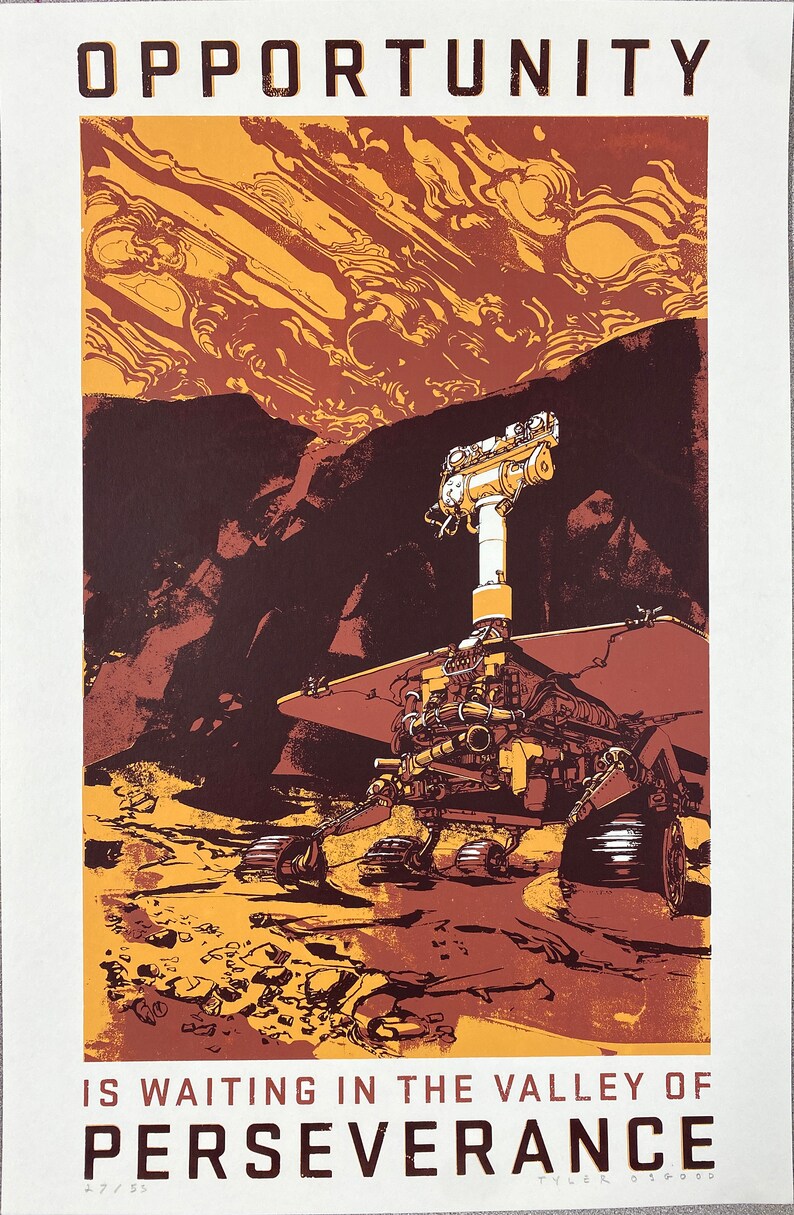 Opportunity Rover Poster - Etsy