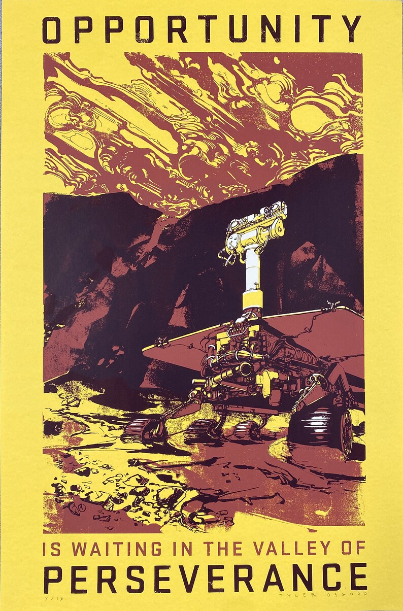 Opportunity Rover Poster - Etsy