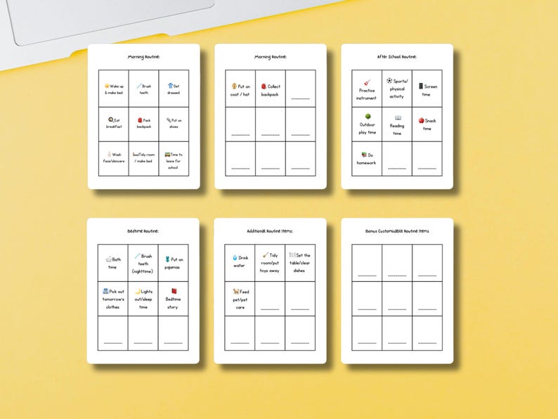 Visual Schedule for Kids | Morning Routine Chart Printable | ADHD ...