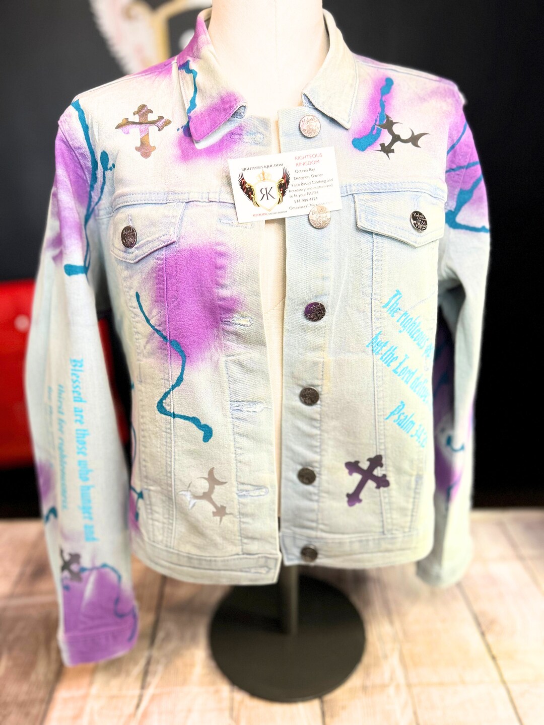 Custom Blue Jean Jacket - Etsy