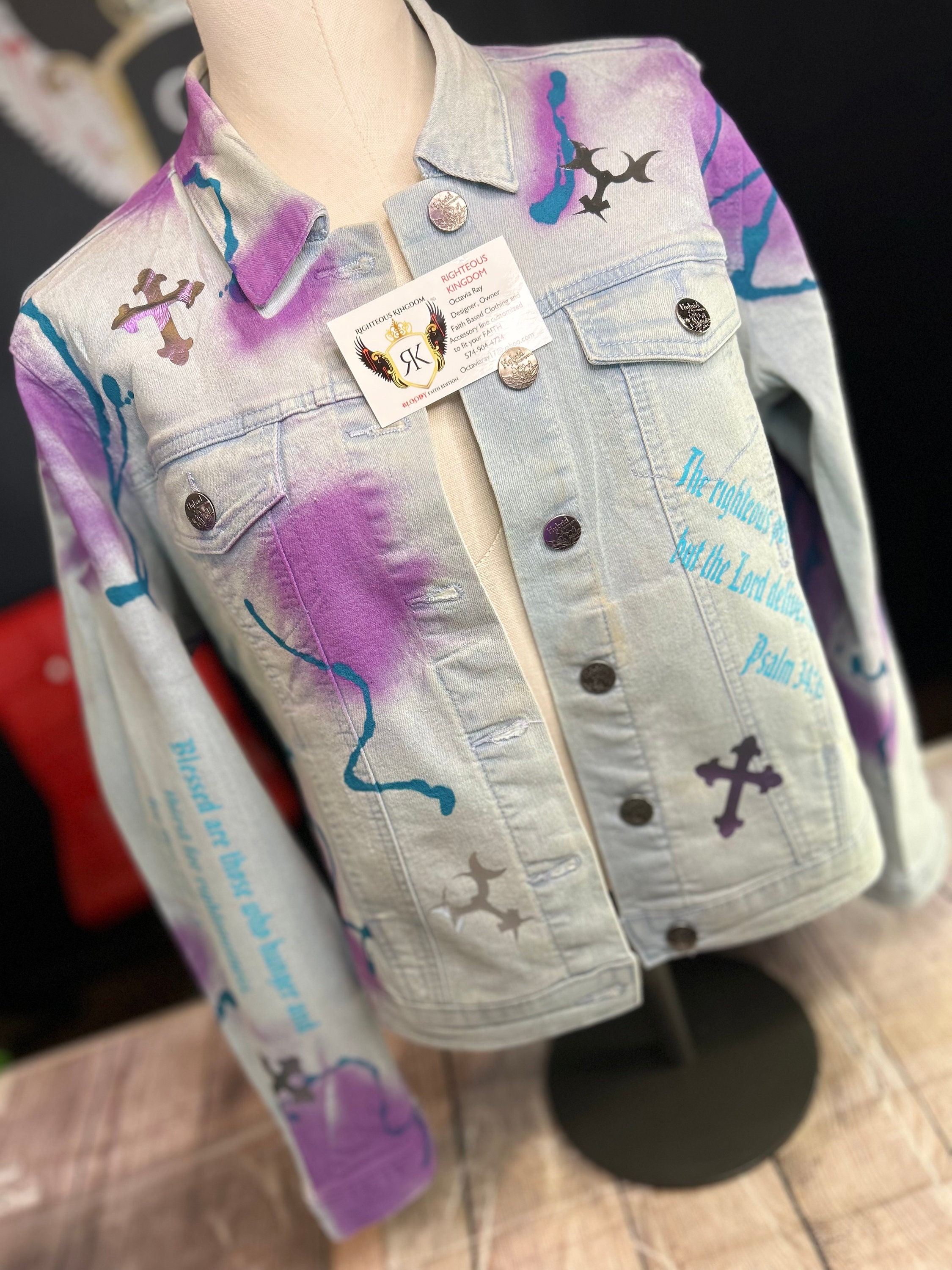 Custom Blue Jean Jacket - Etsy