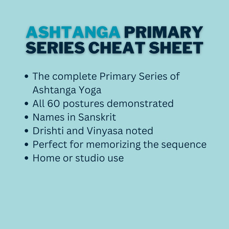 Ashtanga Primary Series - Etsy