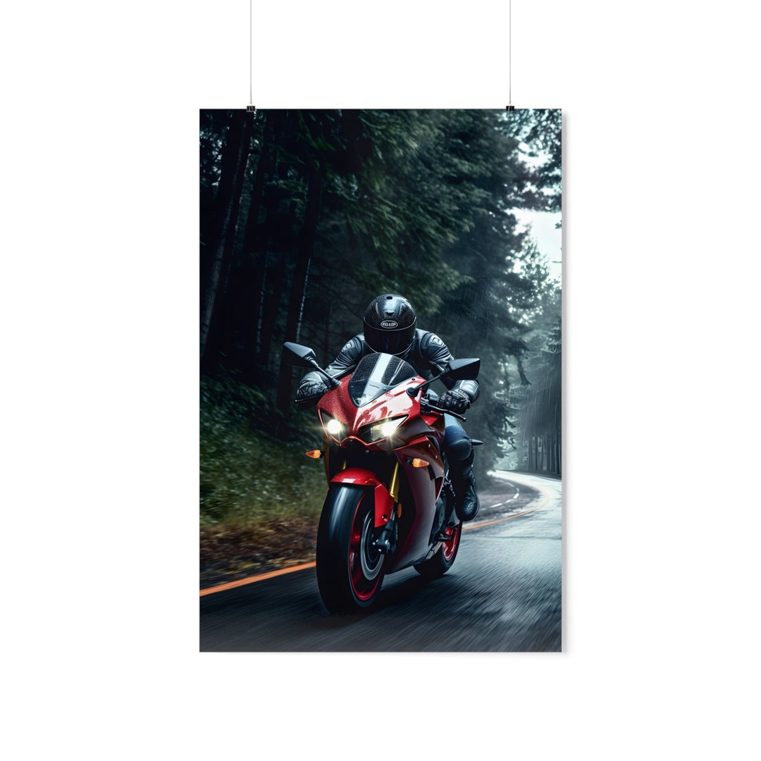 Motorcyclist Poster Honda HRC Fireblade CBR600 CBR - Etsy