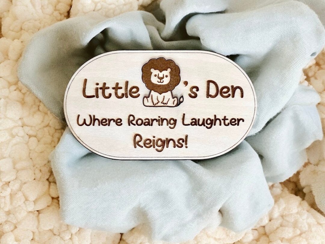 Lion’s Den Where Roaring Laughter Reigns - Kid’s Playroom Wooden Sign ...