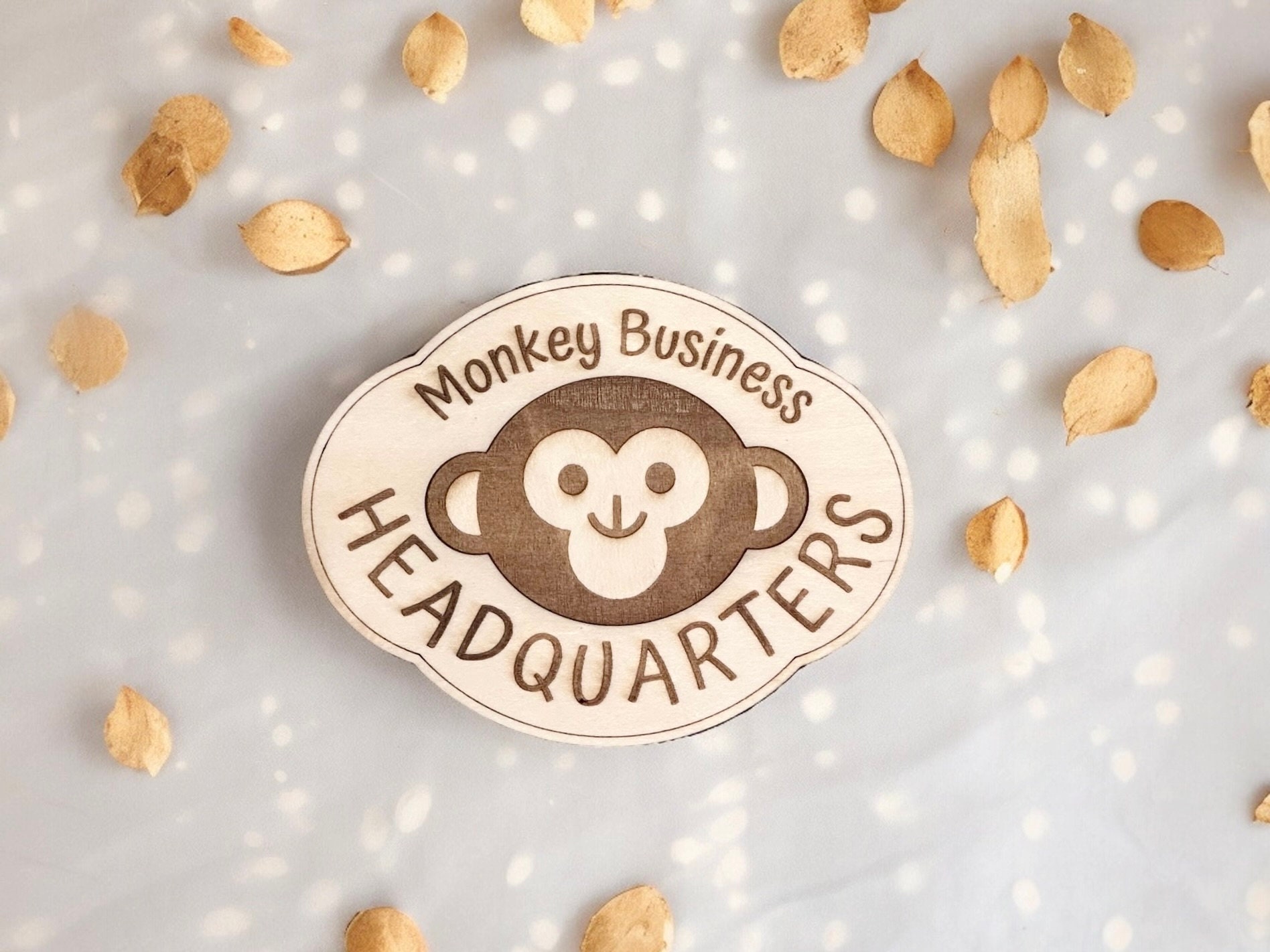 Monkey Business Headquarters Kids Playroom Wooden Sign, Cute Birthday ...