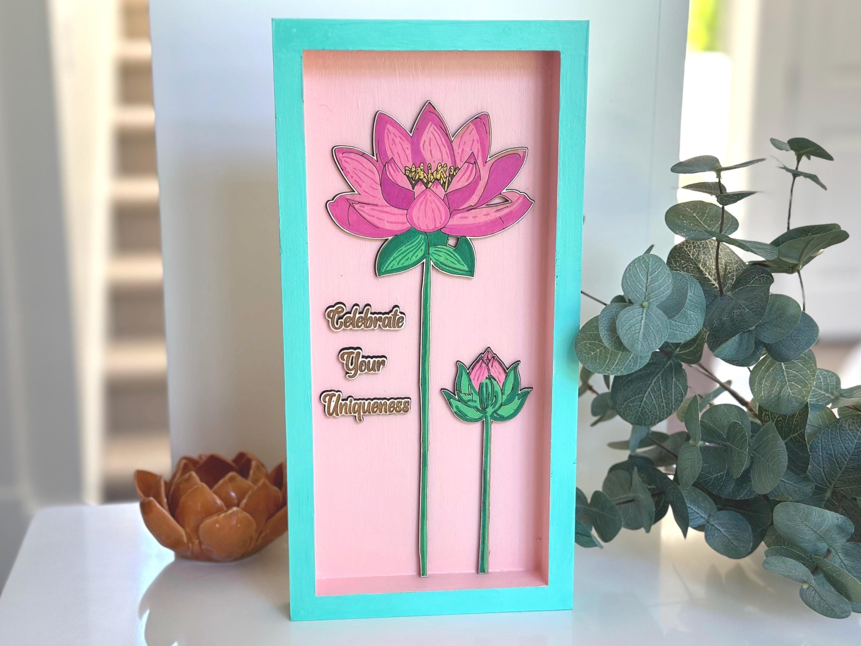 Celebrate Your Uniqueness - Indian Stylized Wall Art, Artistic Floral ...