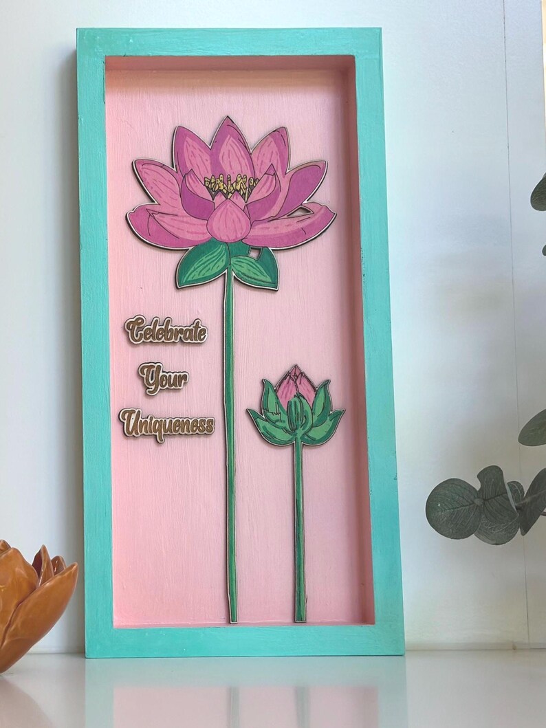 Celebrate Your Uniqueness - Indian Stylized Wall Art, Artistic Floral ...