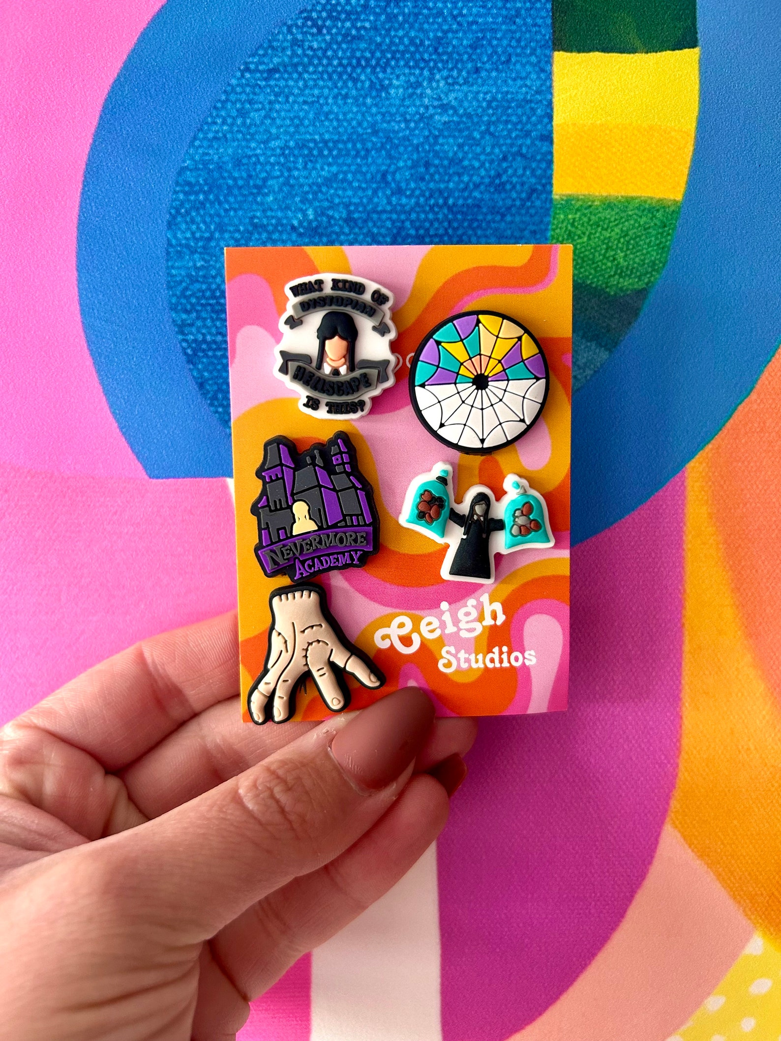 Wednesday Addams Charms Stationery Office Made to Order Set of 5 - Etsy