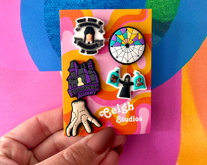 Wednesday Addams Charms - Stationery - Office - Made to Order - Set of ...