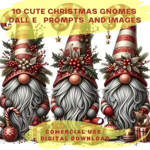 Cute Christmas Gnomes: 10 High-resolution Pngs & DALL-E 3 Prompt Guide ...