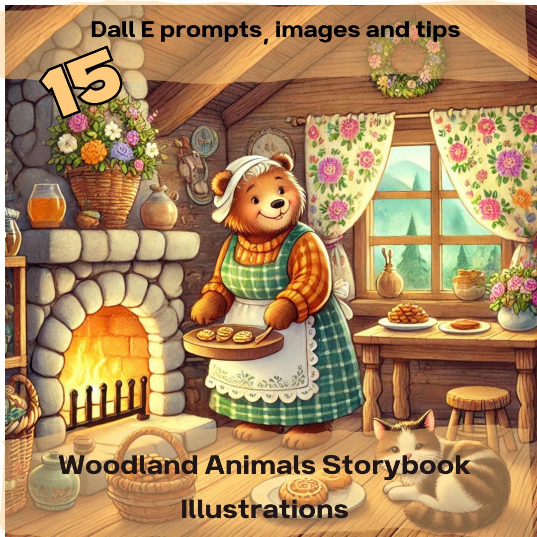 Dall E 3 Prompts - Woodland Animals Storybook Illustrations | Whimsical ...