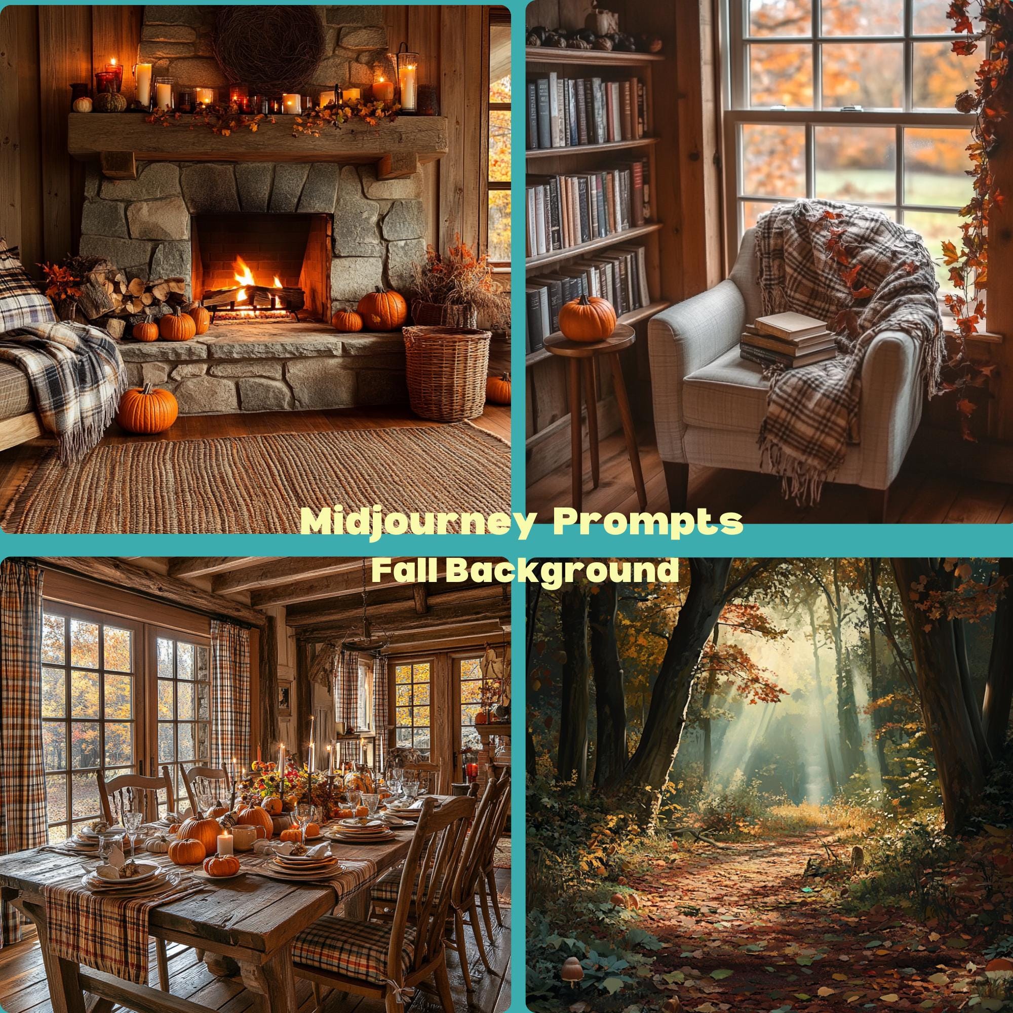 20 Midjourney Prompts & Fall Backdrop Images Stunning Digital Art ...