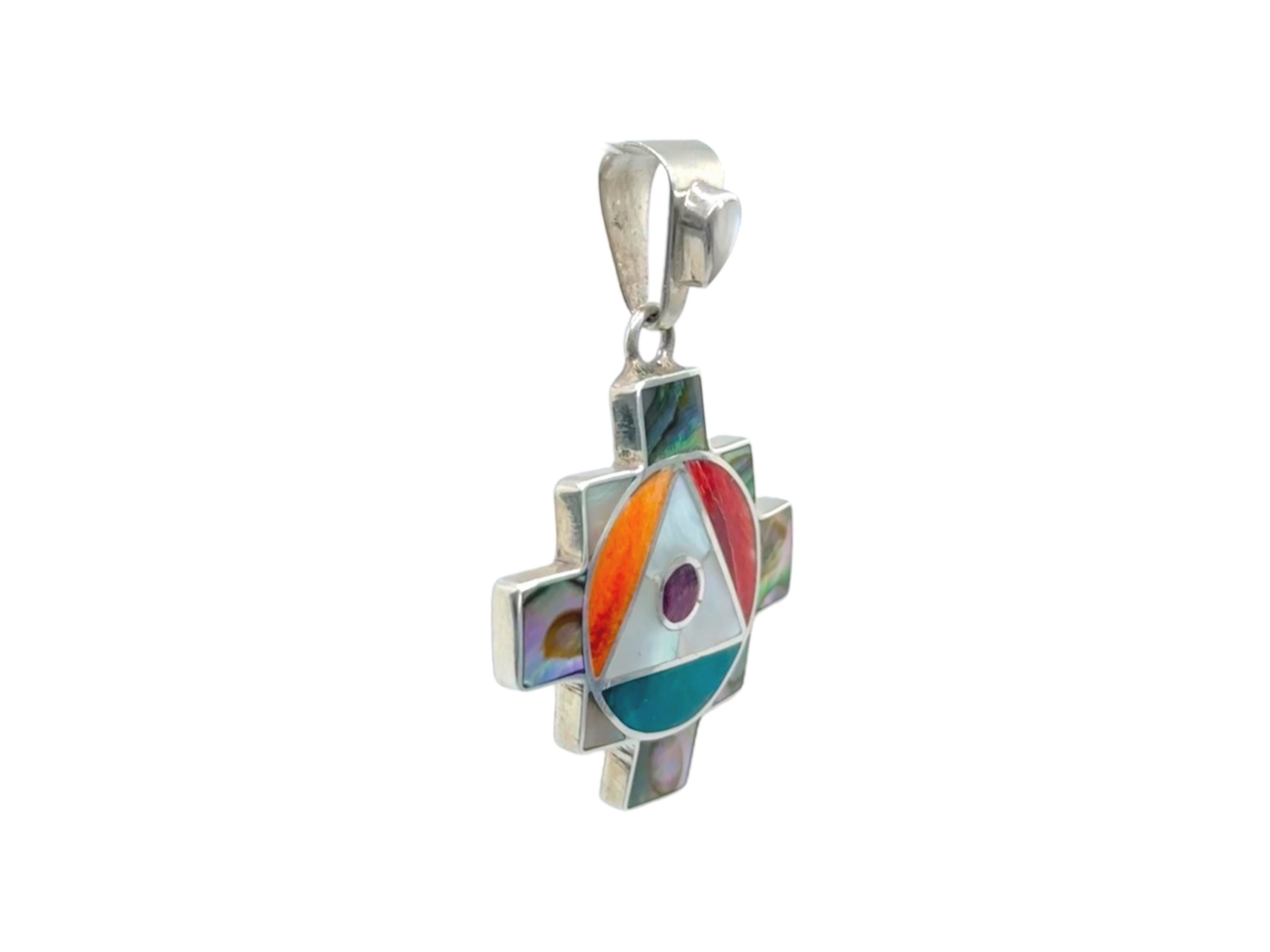 Handmade Chakana 950 Silver Pendant – Peruvian Sacred Cross Necklace - Etsy