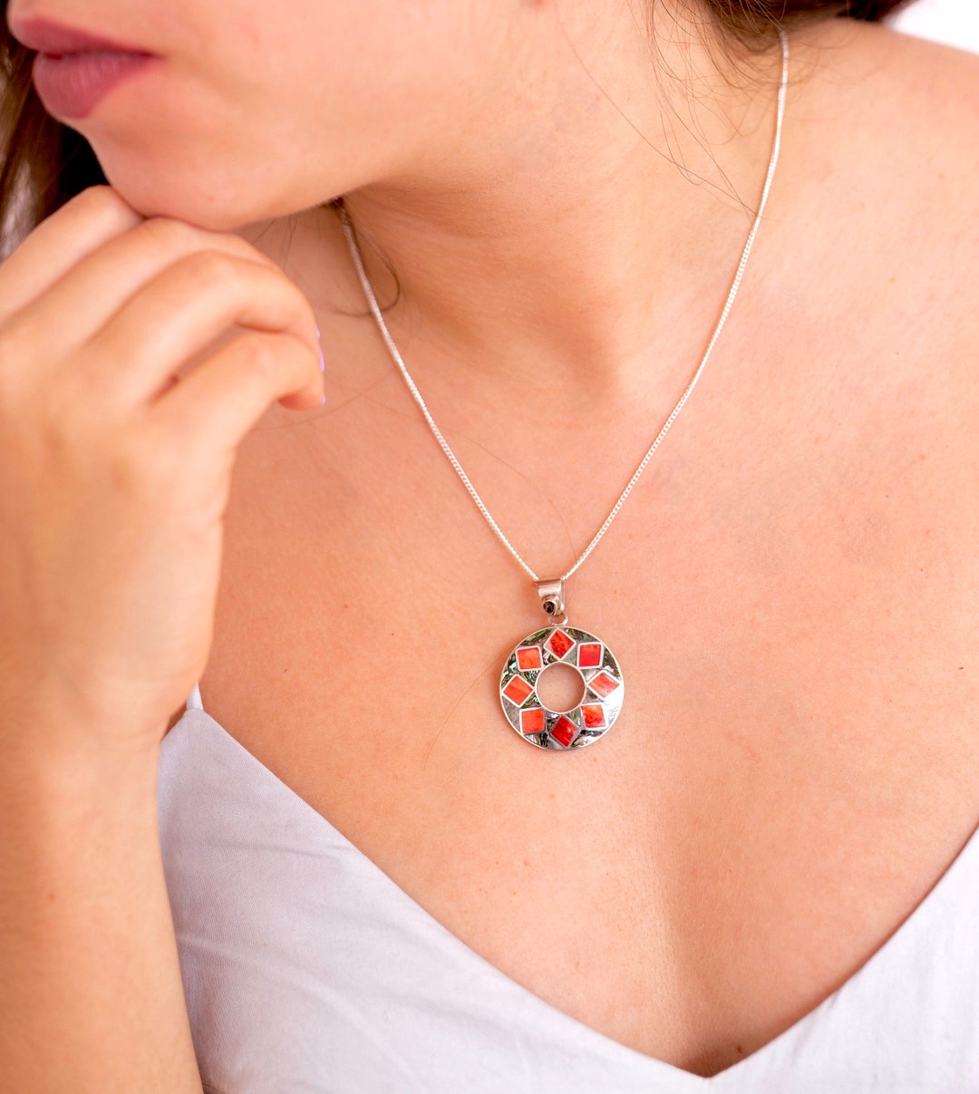 Peruvian 950 Silver Pendant – Handmade Energy Stone Jewelry - Etsy
