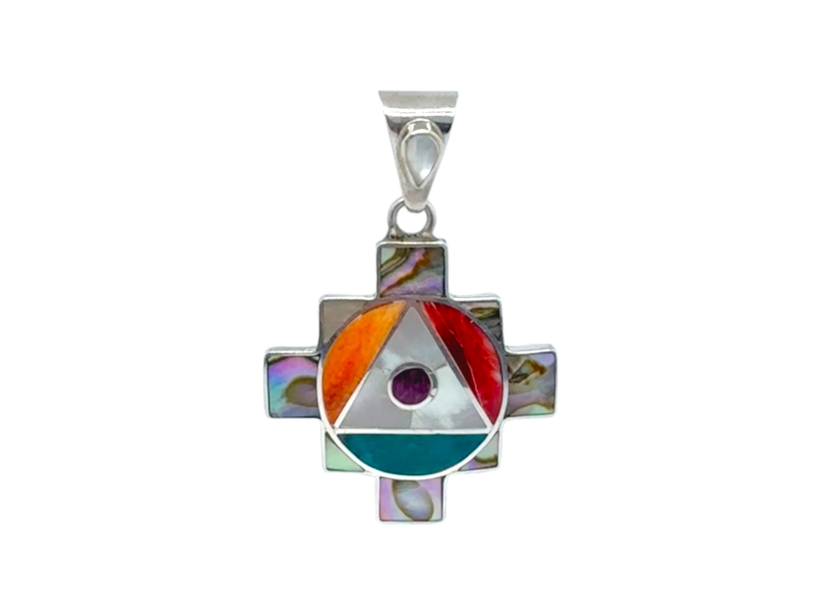 Handmade Chakana 950 Silver Pendant – Peruvian Sacred Cross Necklace - Etsy