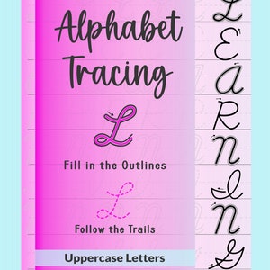 Cursive Letters Tracing Alphabet Uppercase Letters Intro Cursive ...