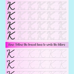 Cursive Letters Tracing Alphabet Uppercase Letters Intro Cursive ...