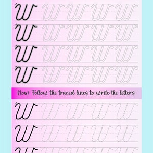 Cursive Letters Tracing Alphabet Uppercase Letters Intro Cursive ...