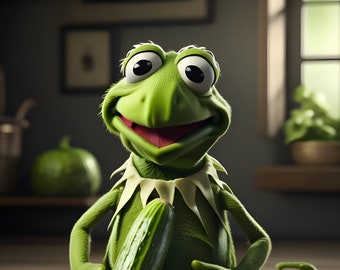 The Scream Kermit the Frog Muppets Fine Art Print Wall Art - Etsy