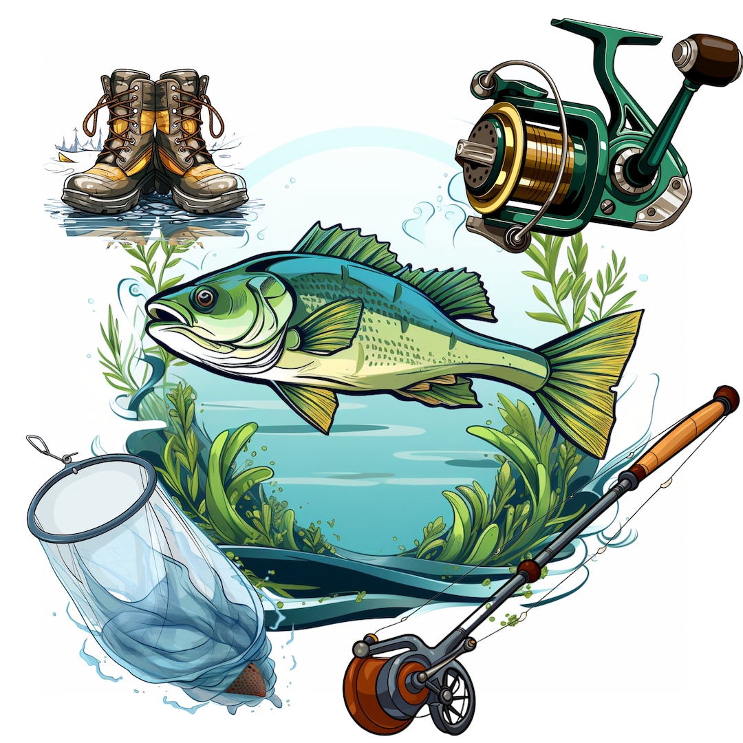 Angeln Clipart Angeln Clipart Bundle Angeln 20 PNG Clip Art - Etsy