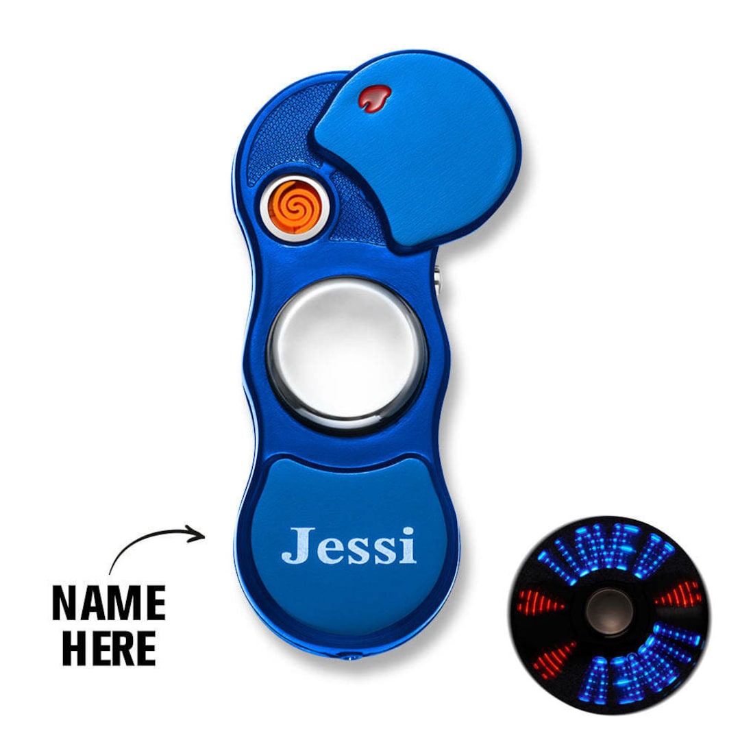 Fidgit Toy - Custom Engraved Lighter LED Fidget Spinner Creative Gifts ...