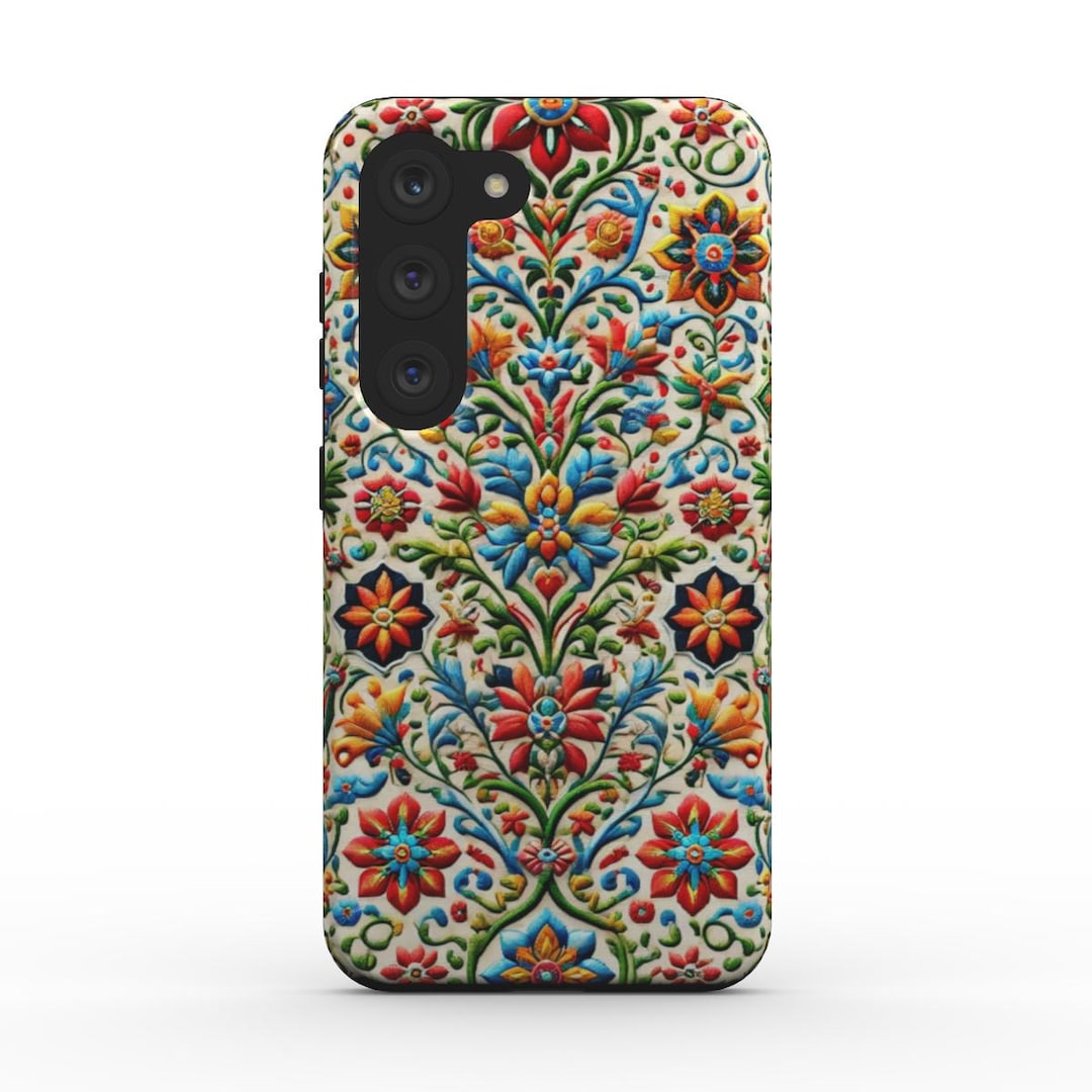 Floral Folk Embroidery 1 Phone Cover Geometric Artistic Design Eco ...