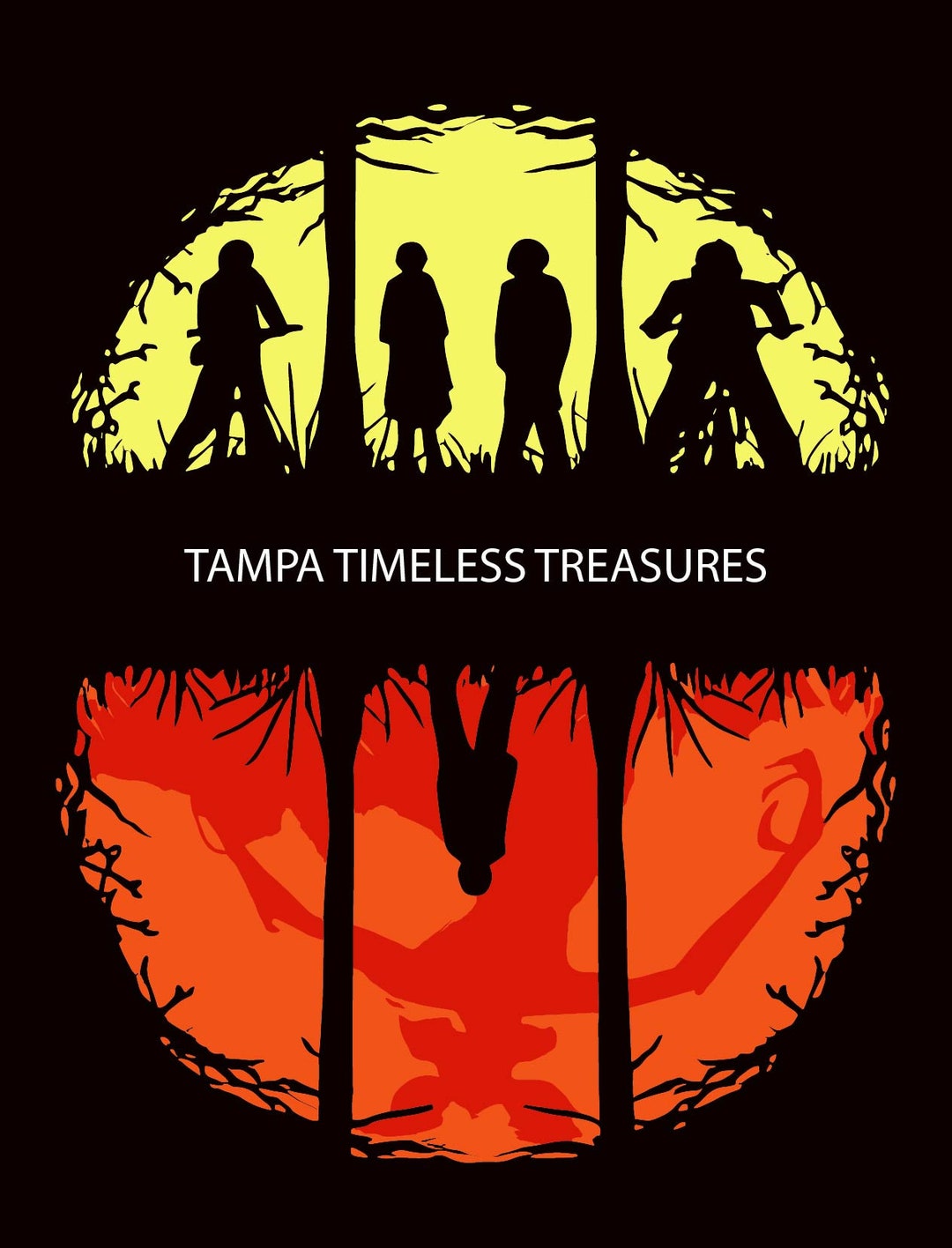 Stranger Things, Upside-down B&W, Color Print SVG PNG Cricut Cutting ...