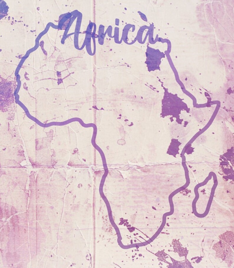 Africa Continent SVG, Africa Cut Files, Africa Vector Files, Africa ...