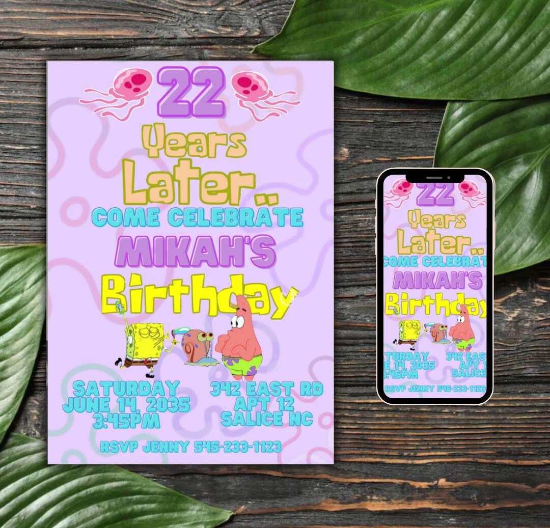 Purple Spongebob Years Later Girls Nickelodeon Ocean Patrick Star ...