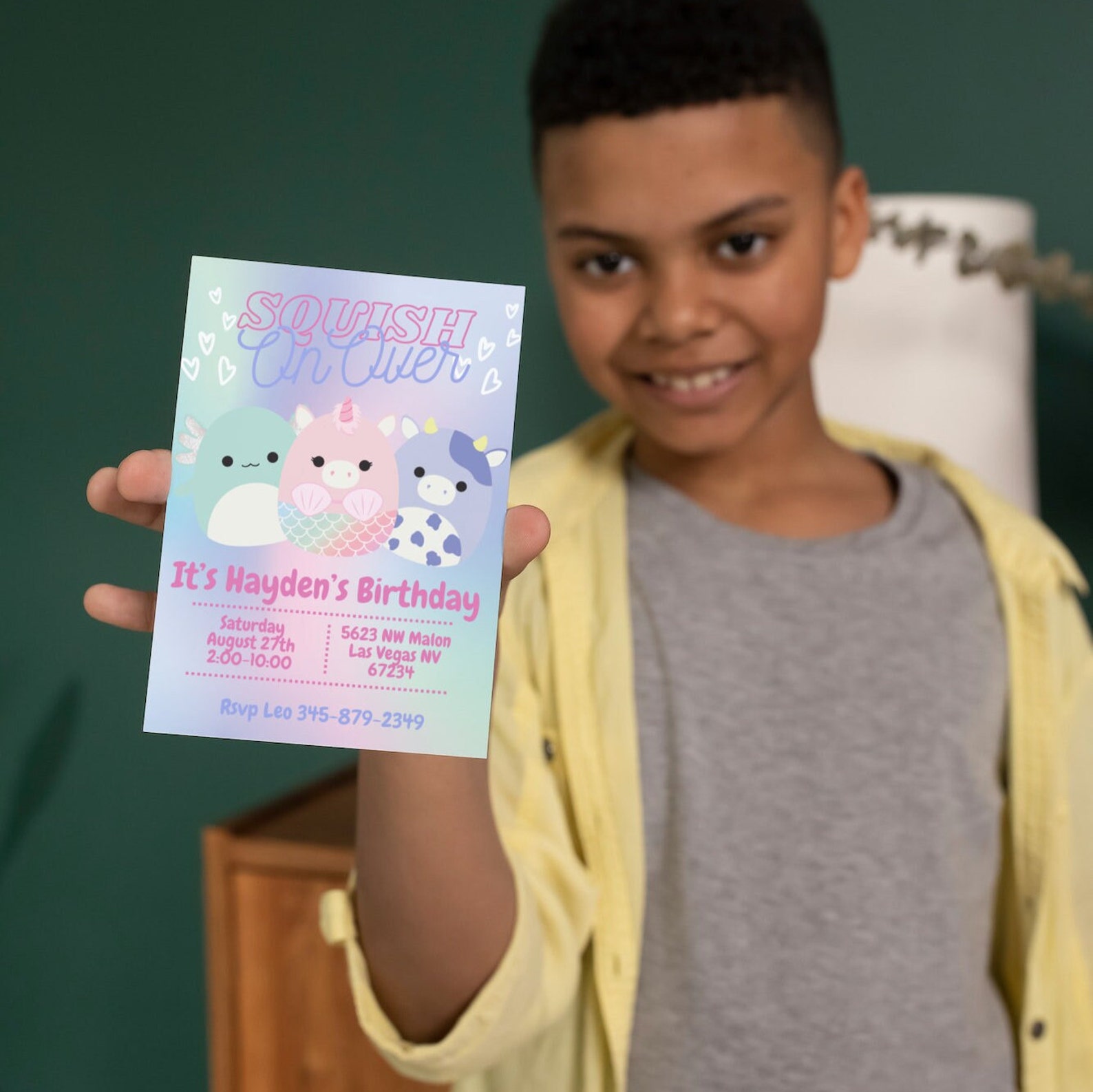 Squishmallow Birthday Invitation Squishmallow Birthday Party - Etsy