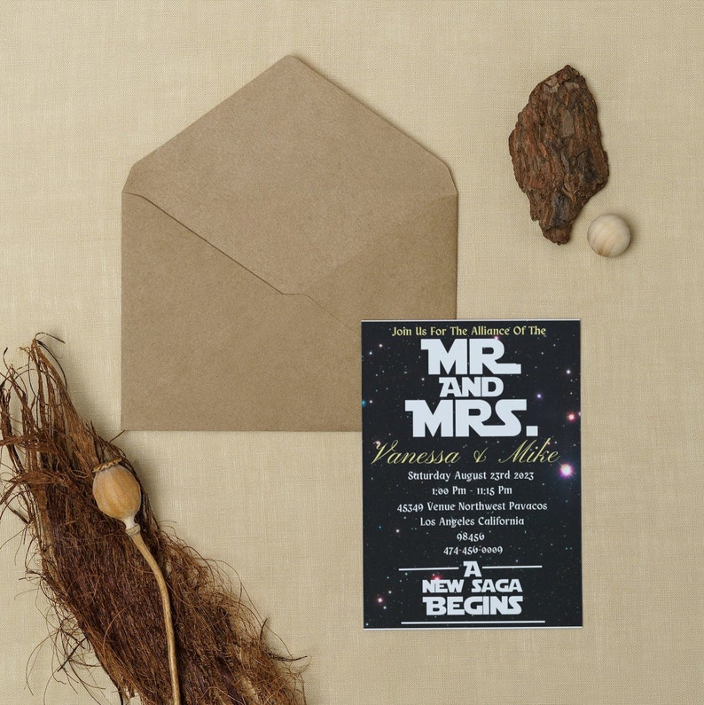 Star Wars Wedding Invite Star Wars Invitation Unique - Etsy
