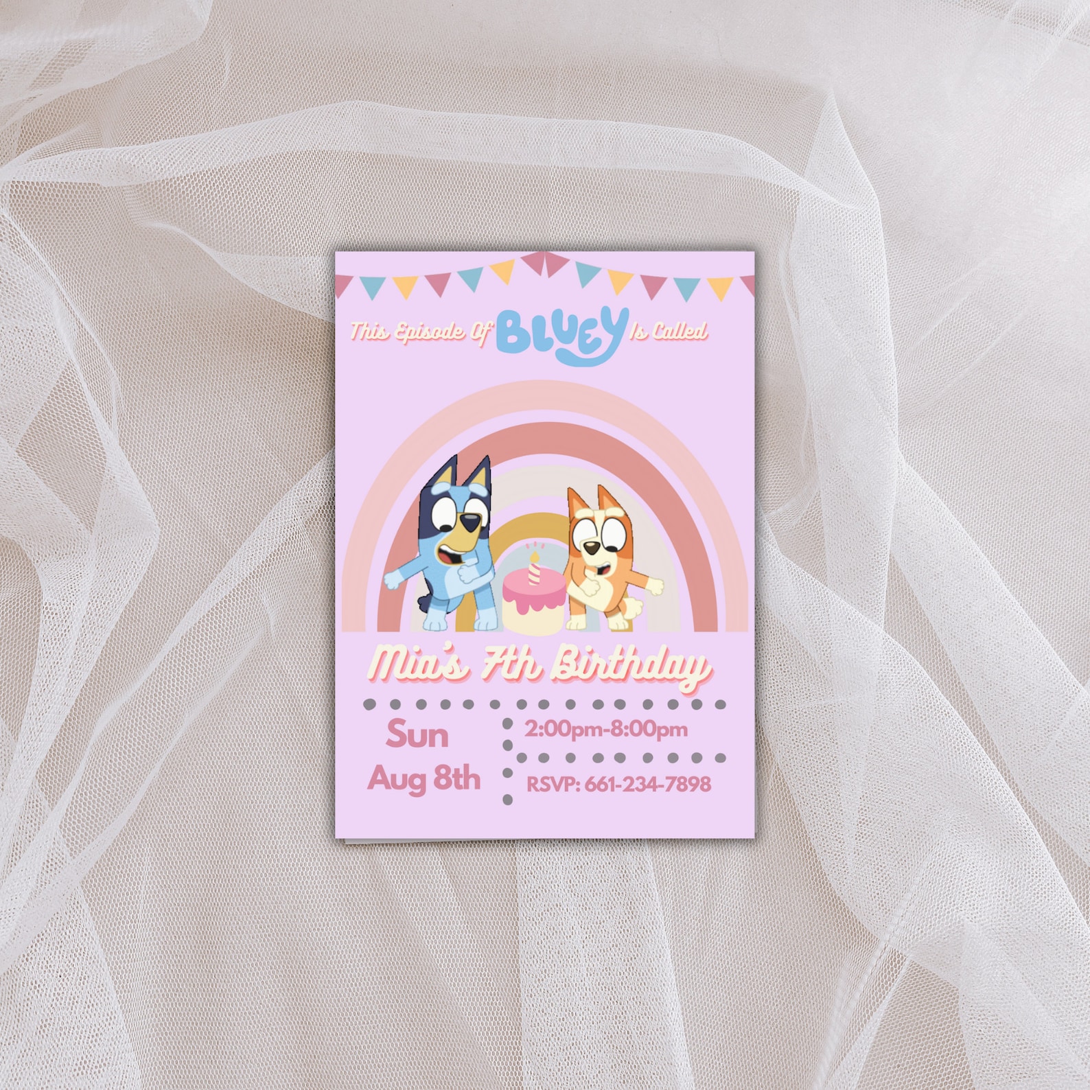 Bluey Invitation Bluey Invitations Bluey Party Supplies Bluey Birthday ...