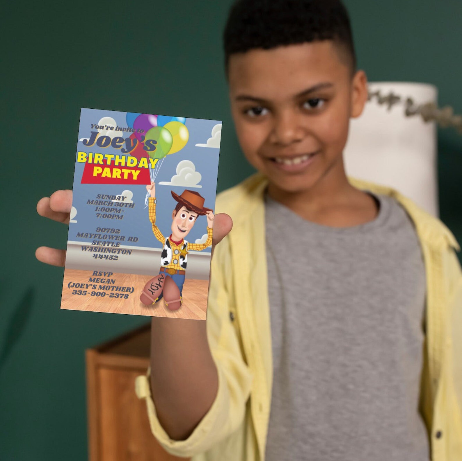 Toy Story Birthday Invitation Toy Story Invite Theme Party - Etsy UK