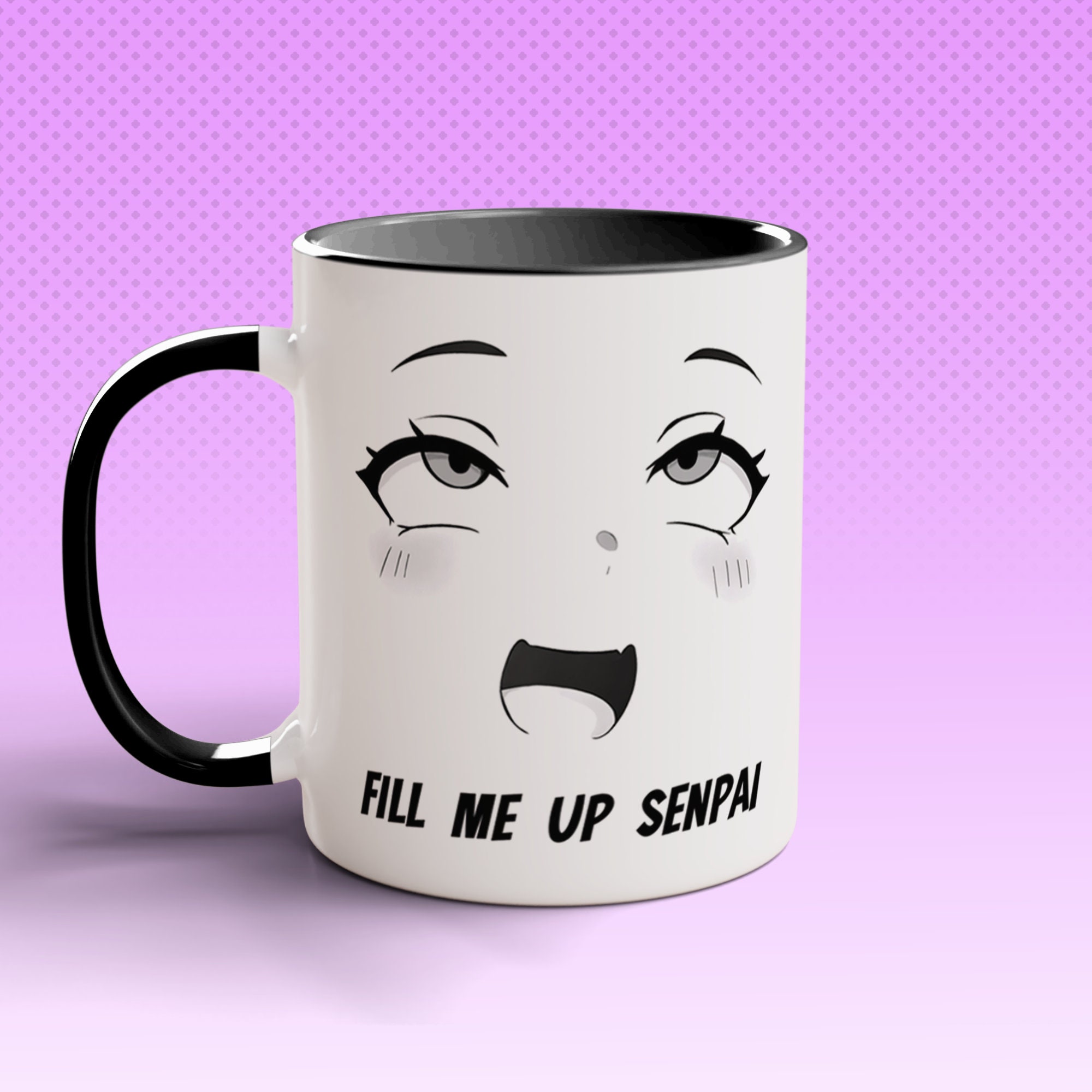 Sip Me Senpai / Fill Me up Senpai Ahegao Coffee Mug, Anime Coffee Mug ...