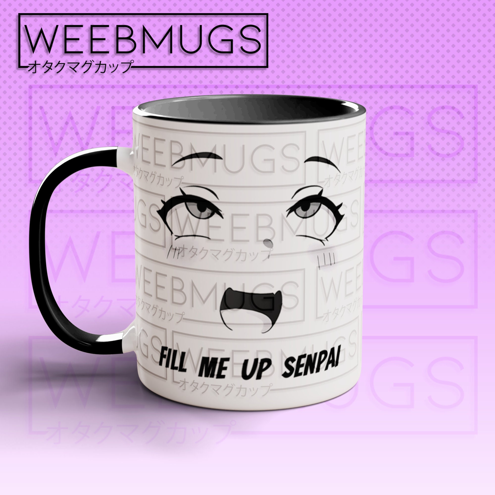 Sip Me Senpai / Fill Me up Senpai Ahegao Coffee Mug, Anime Coffee Mug ...