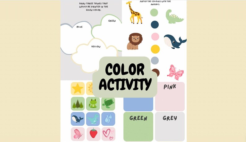 Color Matching Activity Color Busy Book Pages Learning - Etsy