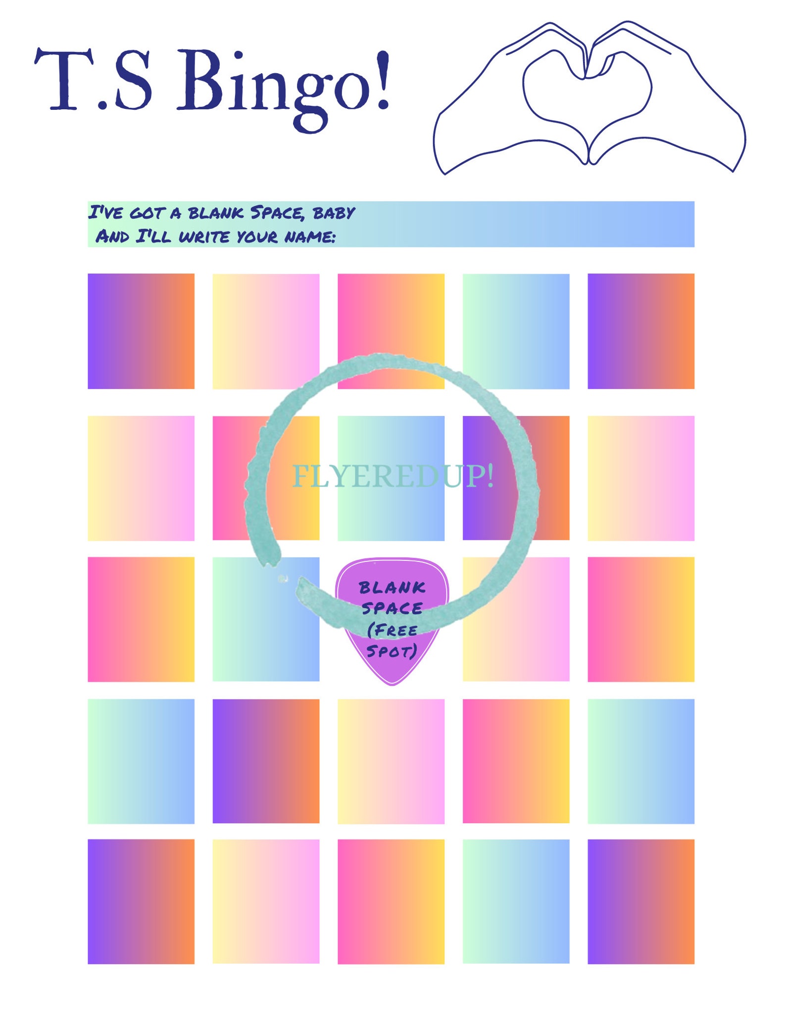 Taylor Swift Bingo Game - Etsy