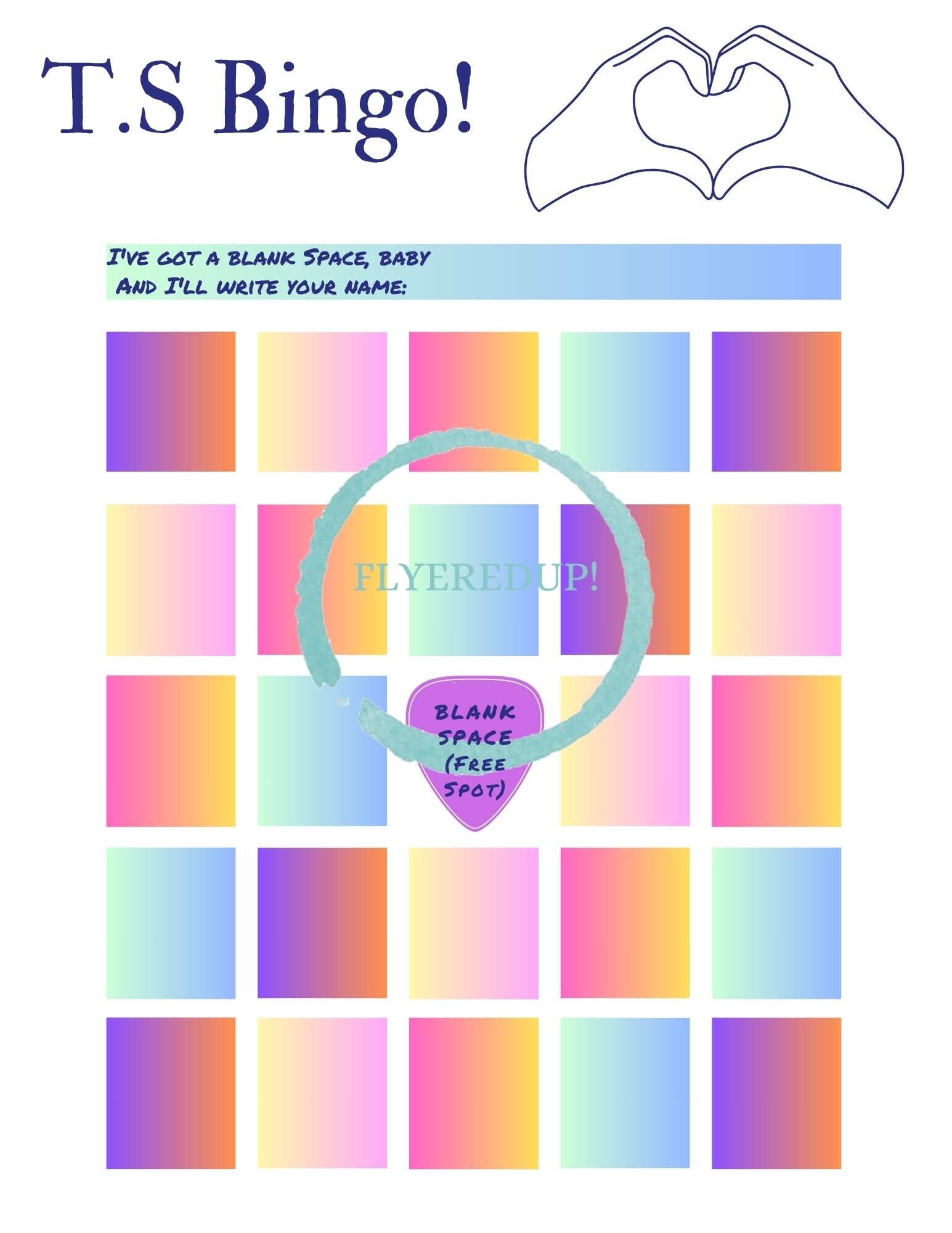 Taylor Swift Bingo Game - Etsy