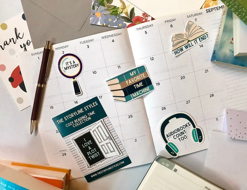 Cozy Reading Time Sticker Pack - Etsy